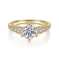 China 18K 14K 10K Solid Gol Platinum Lab Grown Diamond Ring VVS Clarity for sale