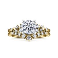China 18K 14K 10K Solid Gold Customized Pattern Jewelry VVS Clarity CVD Round Cut Eternity Ring Lab Diamond for sale