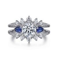 China Lab Grown Diamond Engagement Rings 1+0.51ctw 5# 6# 7# 8# 9# for sale