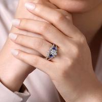 China Lab Grown Diamond Engagement Rings 1+0.51ctw 5# 6# 7# 8# 9# for sale