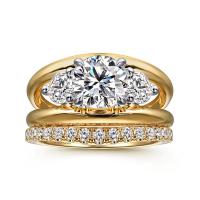 China 14K Platinum VVS Clarity HPHT Round Cut Lab Grown Diamond Wedding Band DEFGH Ring for sale