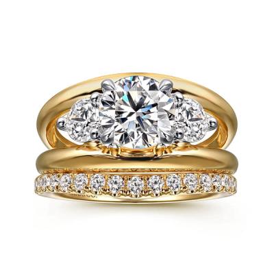 China 14K Platinum VVS Clarity HPHT Round Cut Lab Grown Diamond Wedding Band DEFGH Ring for sale