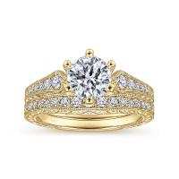 China 6 VVS Clarity HPHT Round Cut Lab Grown Diamond Wedding Band Ring for sale