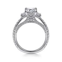 China Lab Diamond Wedding Band VVS Clarity HPHT Emerald Cut Lab Grown Diamond Ring for sale
