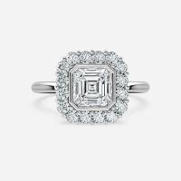 China Lab Grown Diamond Wedding Band VVS Clarity HPHT Princess Cut Ring in Round Shape for sale