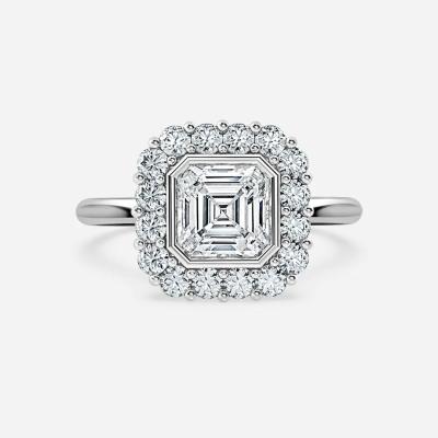 China Lab Grown Diamond Wedding Band VVS Clarity HPHT Princess Cut Ring in Round Shape for sale