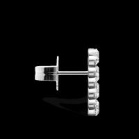 China 0.37 Carats Lab Created Diamond Hoop Earrings VVS Clarity HPHT Round Cut for sale