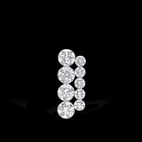 China 0.37 Carats Lab Created Diamond Hoop Earrings VVS Clarity HPHT Round Cut for sale