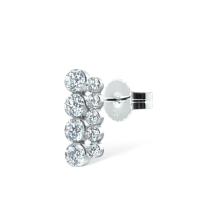 China 0.37 Carats Lab Created Diamond Hoop Earrings VVS Clarity HPHT Round Cut for sale