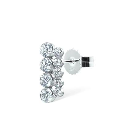 China 0.37 Carats Lab Created Diamond Hoop Earrings VVS Clarity HPHT Round Cut for sale