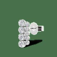 China 0.37 Carats Lab Created Diamond Hoop Earrings VVS Clarity HPHT Round Cut for sale