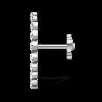 China 0.73 Carats Lab Created Diamond Hoop Earrings VVS Clarity HPHT Round Cut for sale