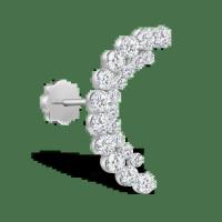 China 0.73 Carats Lab Created Diamond Hoop Earrings VVS Clarity HPHT Round Cut for sale