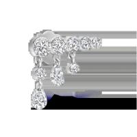 China 0.34 Carats Lab Created Diamond Hoop Earrings VVS Clarity HPHT Round Cut for sale
