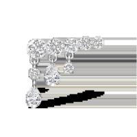 China 0.34 Carats Lab Created Diamond Hoop Earrings VVS Clarity HPHT Round Cut for sale