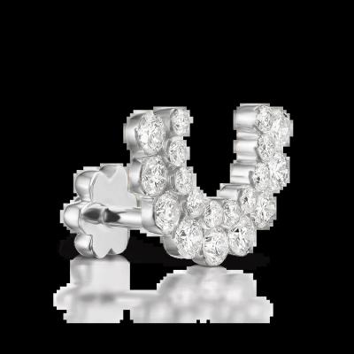 China 0.59 Carats Lab Created Diamond Hoop Earrings VVS Clarity HPHT Round Cut for sale