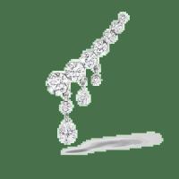China 0.7 Carats Lab Created Diamond Hoop Earrings VVS Clarity HPHT Pear Cut for sale