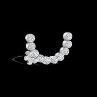 China 0.16 Carats Lab Created Diamond Hoop Earrings VVS Clarity HPHT Round Cut for sale
