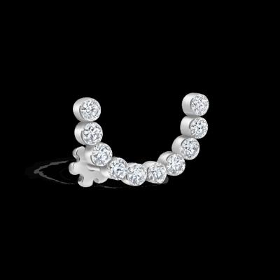 China 0.16 Carats Lab Created Diamond Hoop Earrings VVS Clarity HPHT Round Cut for sale