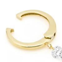 China 0.38 Carats Lab Created Diamond Hoop Earrings VVS Clarity HPHT Pear Cut in DEFGH for sale
