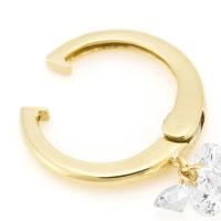 China 0.4 Carats VVS HPHT Round Cut Lab Created Diamond Hoop Earrings in Prong Setting for sale