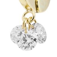 China 0.4 Carats VVS HPHT Round Cut Lab Created Diamond Hoop Earrings in Prong Setting for sale