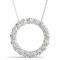 China Classic Style 18K 14K 10K Solid Gold Clarity CVD Round Cut Bezel Lab Grown Diamond Necklace for sale
