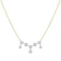 China Necklace with 18K 14K 10K Solid Gold Clarity CVD Round Cut Bezel Lab Grown Diamond for sale