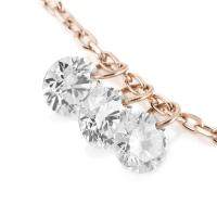 China DEFGH 18K 14K 10K Solid Gold Clarity CVD Round Cut Bezel Lab Grown Diamond Necklace for sale
