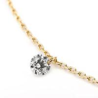 China Round Cut Bezel Lab Grown Diamond Necklace with Classic Style 18K 14K 10K Solid Gold for sale
