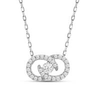 China Lab Grown Diamond Necklace Jewelry Type 18K 14K 10K Solid Gold Clarity CVD Round Cut Bezel for sale