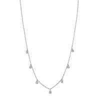 China CVD Round Cut Bezel Lab Grown Diamond Necklace 18K 14K 10K Solid Gold Clarity for sale