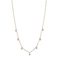 China CVD Round Cut Bezel Lab Grown Diamond Necklace 18K 14K 10K Solid Gold Clarity for sale