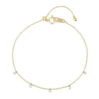 China Stunning 18K 14K 10K Solid Gold Clarity CVD Round Cut Bezel Lab Grown Diamond Bracelets for Jewelry Lovers for sale