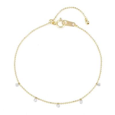 China Stunning 18K 14K 10K Solid Gold Clarity CVD Round Cut Bezel Lab Grown Diamond Bracelets for Jewelry Lovers for sale