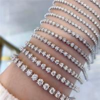 China 18K 14K 10K Solid Gold Round Cut Bezel Lab Grown Diamond Bracelets Gemstone Shape Round for sale