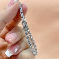 China Solid Gold Clarity CVD Round Cut Bezel Lab Grown Diamond Bracelets 18K 14K 10K Metal Type for sale