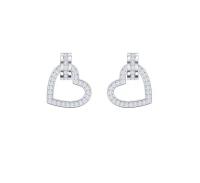 China 0.22 Carats Lab Created Diamond Hoop Earrings VVS Clarity HPHT Round Cut for sale