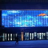 China Transparent Led Screen 1000*500 1000*1000 Customize Size Indoor Series Glass Shopping Mall Fixed Or Hoisting for sale