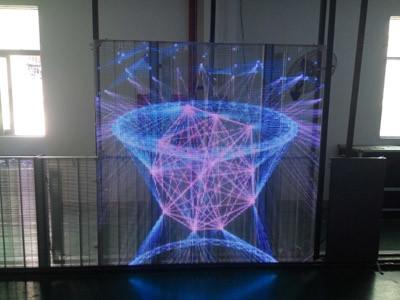 China Remote Control Transparent LED Screen 20mm 1R1G1B / DIP 346 MBI5124 for sale