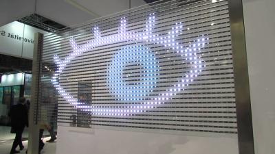 China Outdoor Advertising Transparent LED Screen P20mm IP65 9500K - 11500K for sale