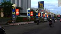 China Outdoor Gas Station Advertising Pillar Led Petrol Display Screen Totem Pole Signage for sale
