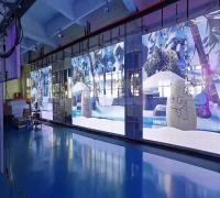 China Transparent LED video wall commercial advertisment on glass wall etc for sale