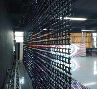 China Stage LED Mesh Screen Wall Mesh Dot Full Color Flexible 50m X 50m , Black Color , PE  Material for sale