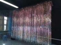 China Stage LED Mesh Screen Wall Mesh Dot Full Color Flexible 50m X 50m , Black Color , PE  Material for sale