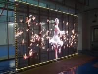 China High Brightness Transparent LED Display Flexible Installation Cabinet 500*1000mm for sale