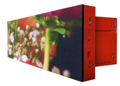 China Led Advertising Board Outdoor P5 Module Size160x160mm  Customized Iron Red Grey Black Cabinet for sale