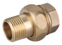 China Lead Free Bronze Water Meter Coupling Eco Copper Nuts and Liners for Water Meters for sale