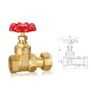 China Forged Brass Gate Valve DN32 DN40 CW617 Water Control Valve With Thread WRAS for sale