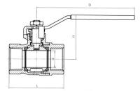 China Long Handle Bronze Ball Valve With Female Thread Type DN15 DN20 C83600 for sale